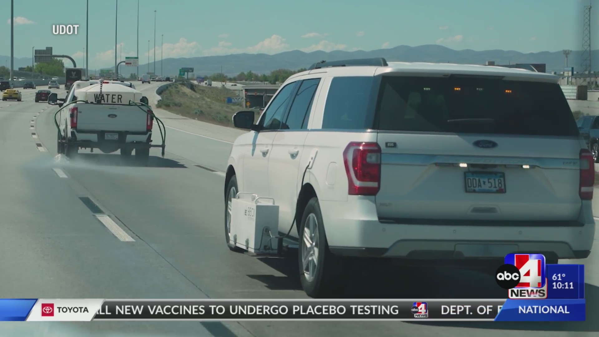 UDOT uses spray vehicles to check visibility of road markers – ABC4 Utah