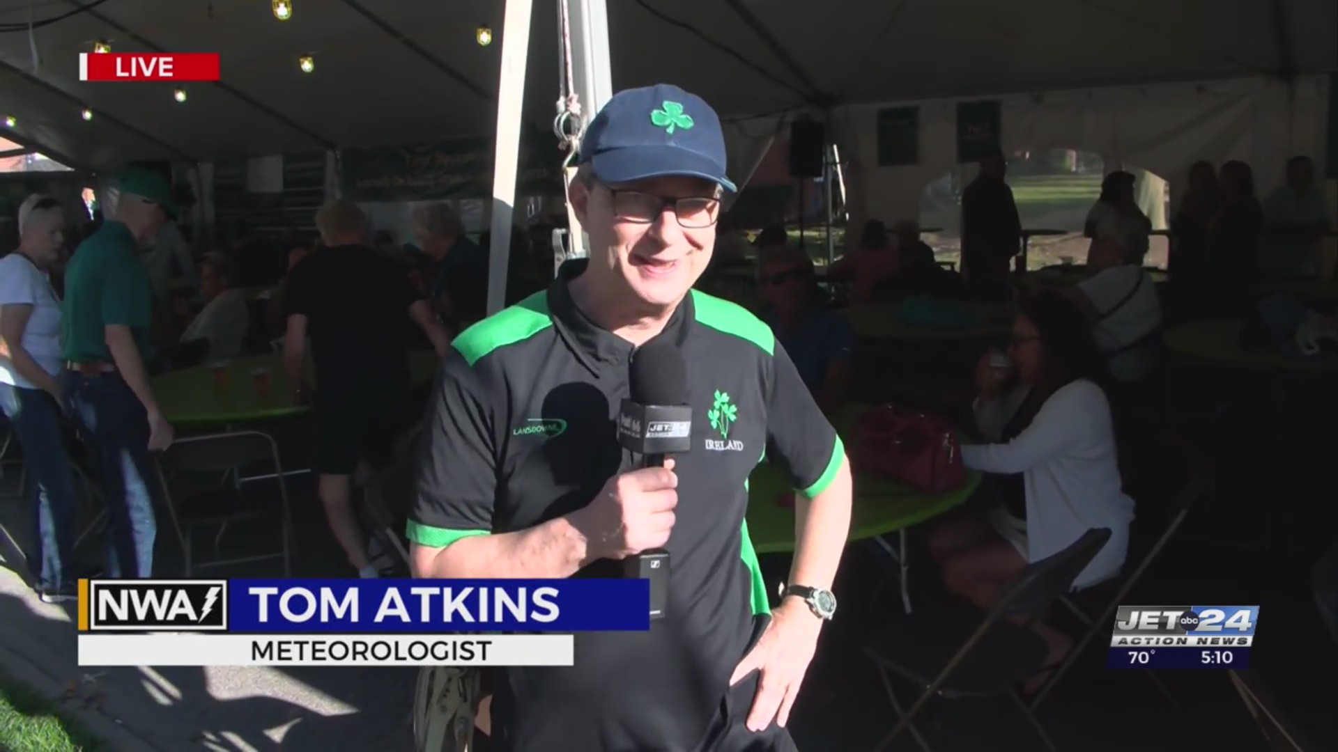 Weather Where You Are: Tom Atkins live at the Irish Festival – WJET ...