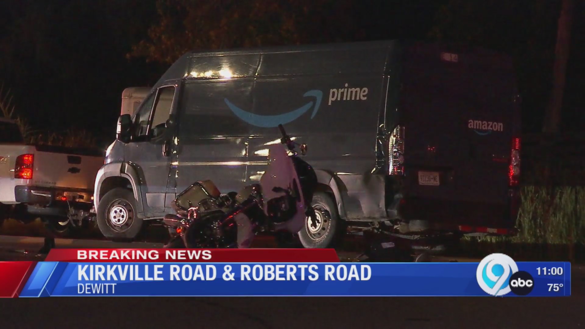 Accident involving Amazon truck, two motorcycles in DeWitt leaves one ...