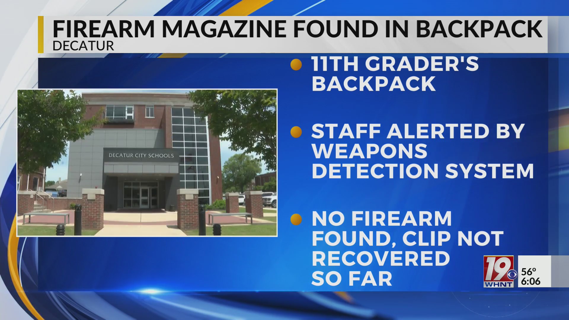 Decatur City Schools Provide Update After 11th Grader’s Backpack Sets ...