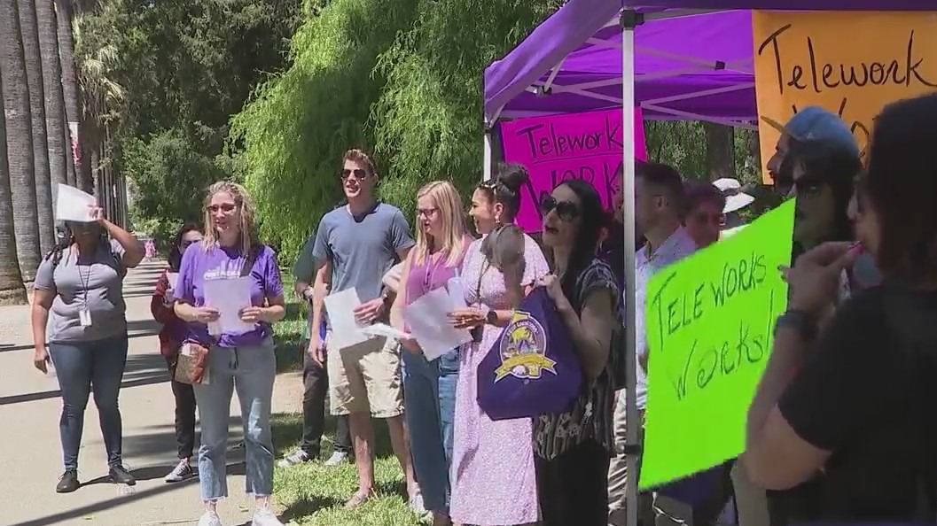 California education employees protest return to office – FOX40 News