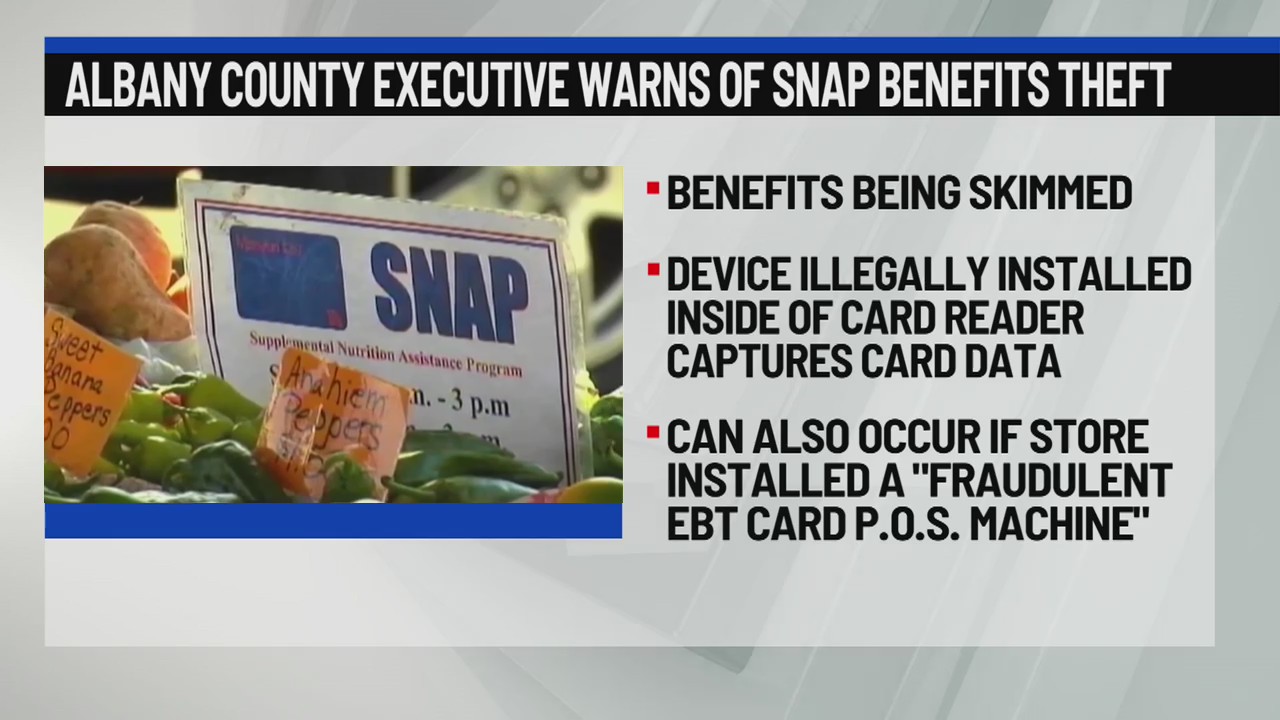 Albany County warns of SNAP benefits theft – NEWS10 ABC