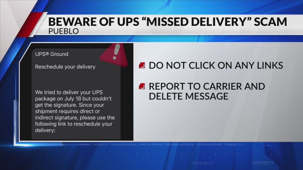 Pueblo PD: Beware of UPS “missed delivery” scam – FOX21 News Colorado