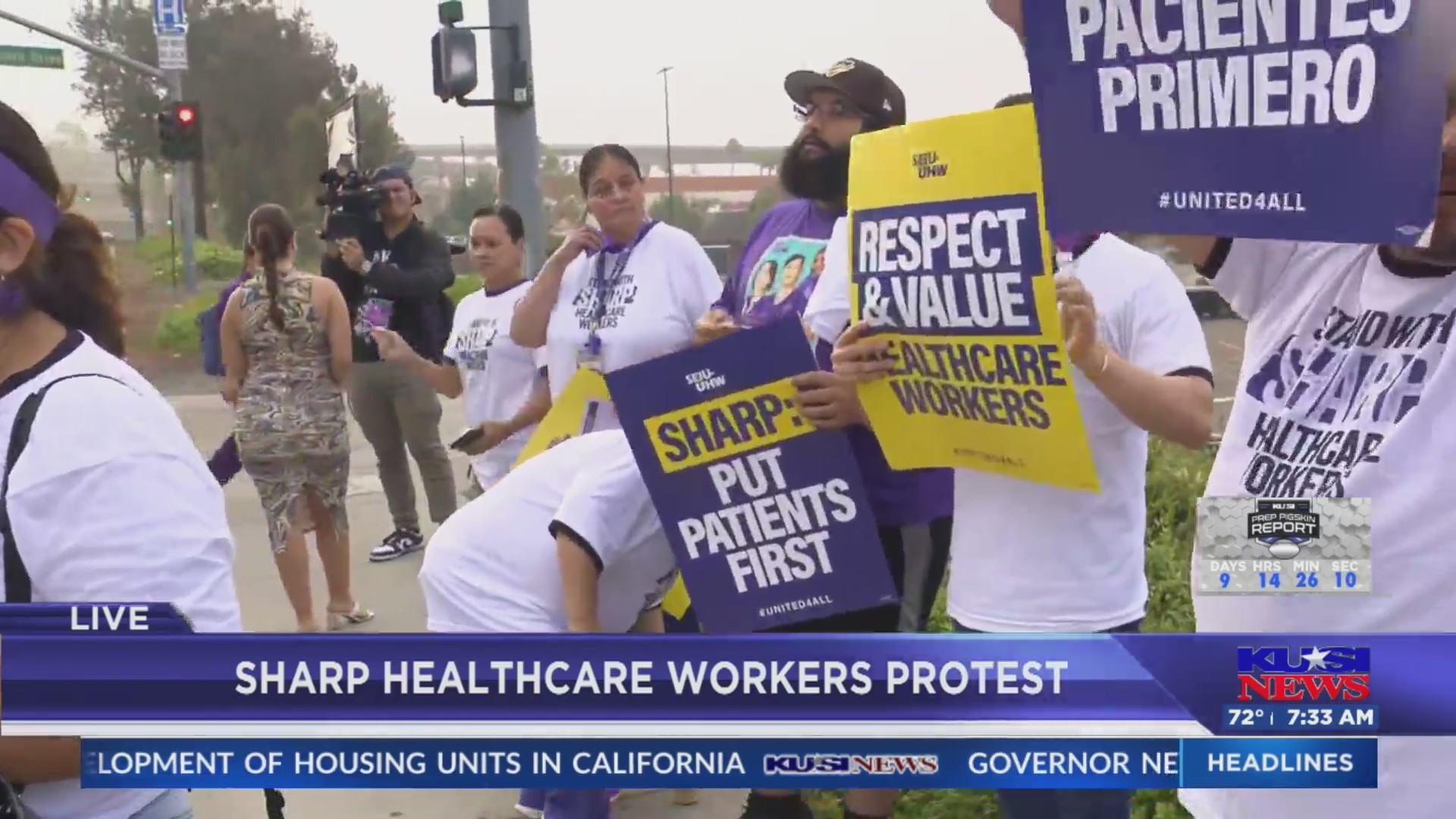 Sharp HealthCare workers in San Diego hit the picket line, once again ...