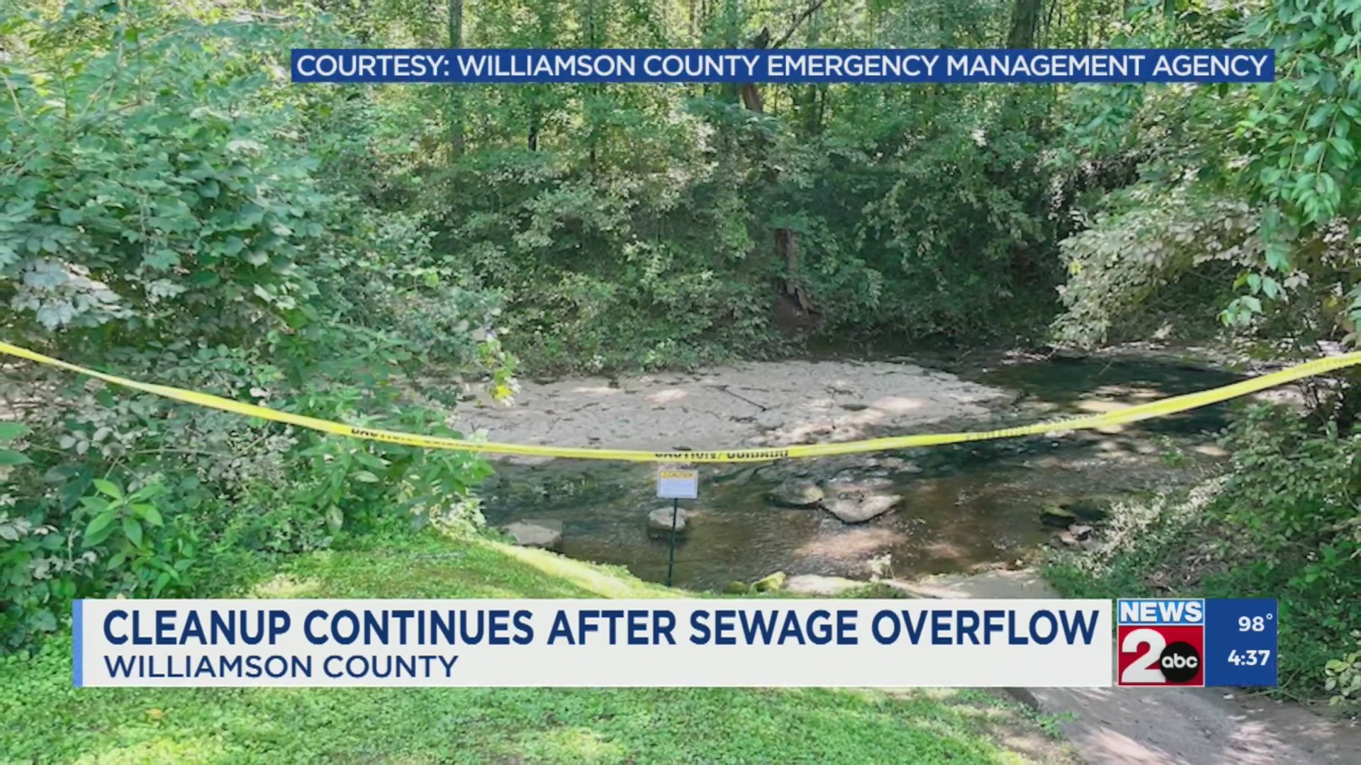 Cleanup continues after sewage overflow in Williamson County – WKRN News 2