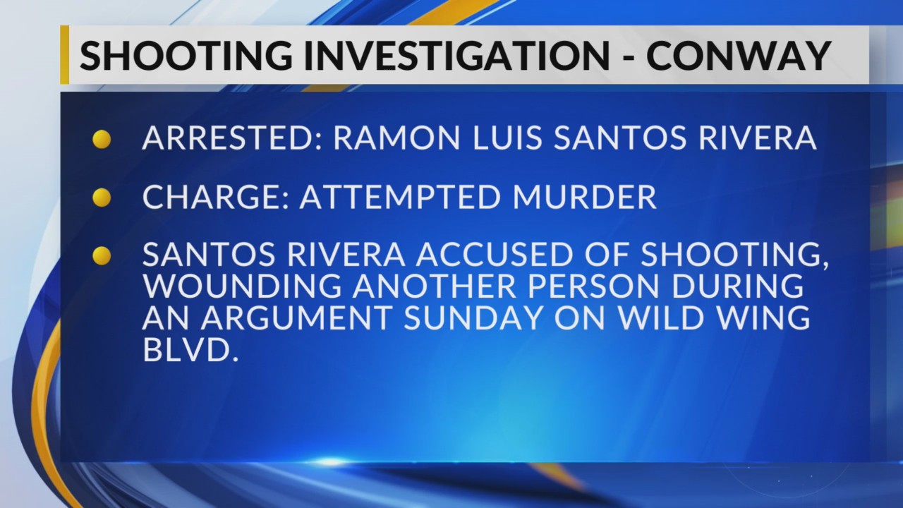 Man jailed on attempted murder charge in Conway shooting – WBTW