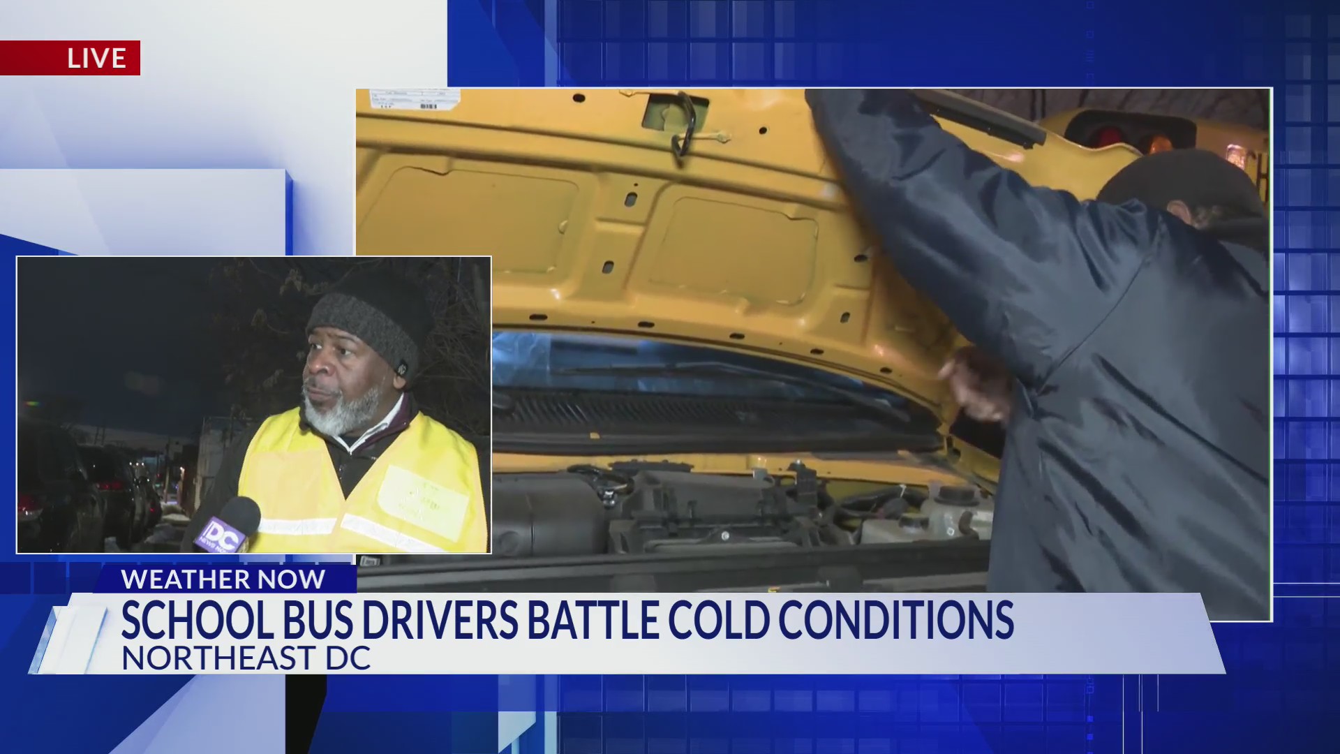 DC school bus drivers battle cold conditions – DC News Now | DC ...