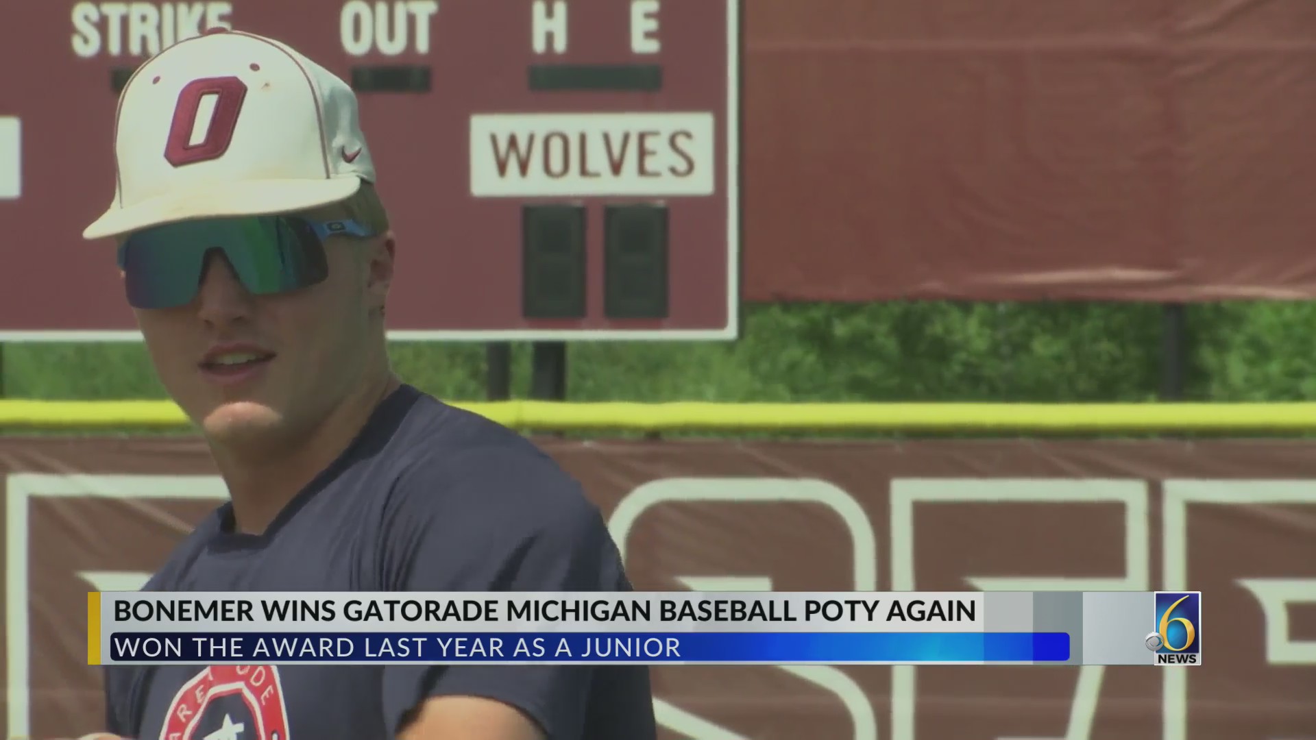 Okemos’ Caleb Bonemer repeats as Gatorade Michigan Baseball Player of ...
