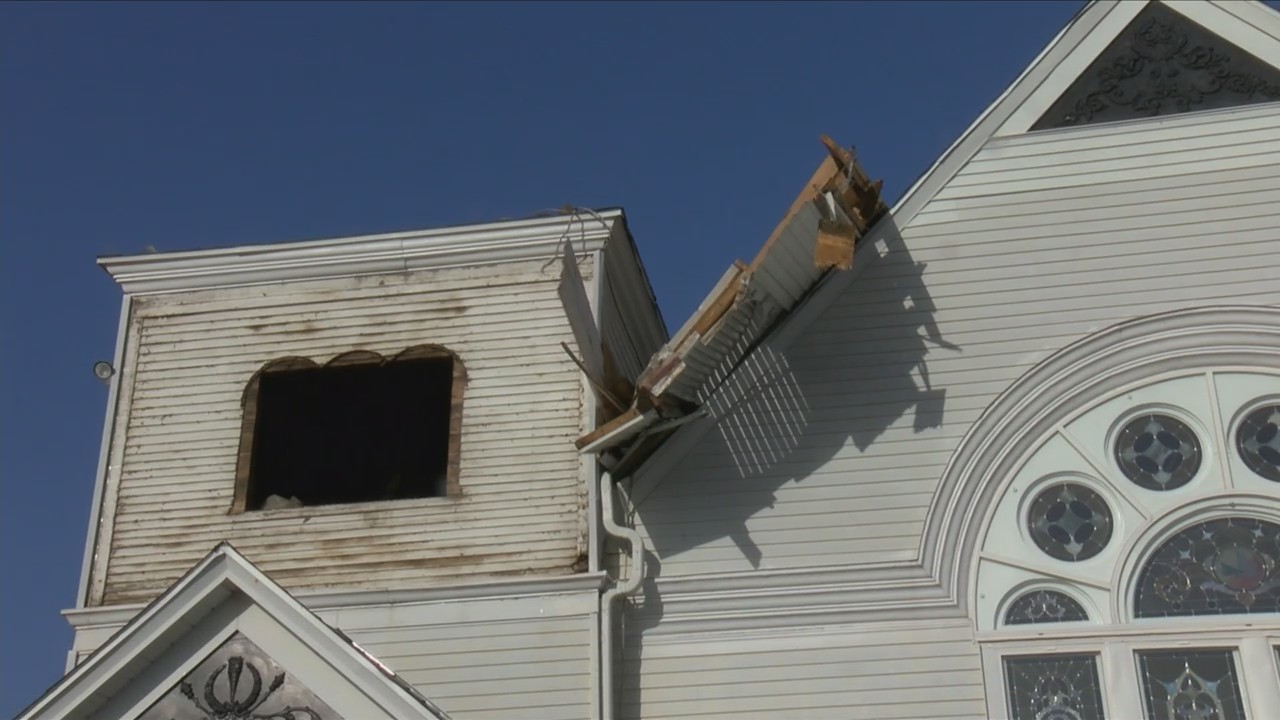 Winds blow steeple off historic church in Warren County – WHBF ...