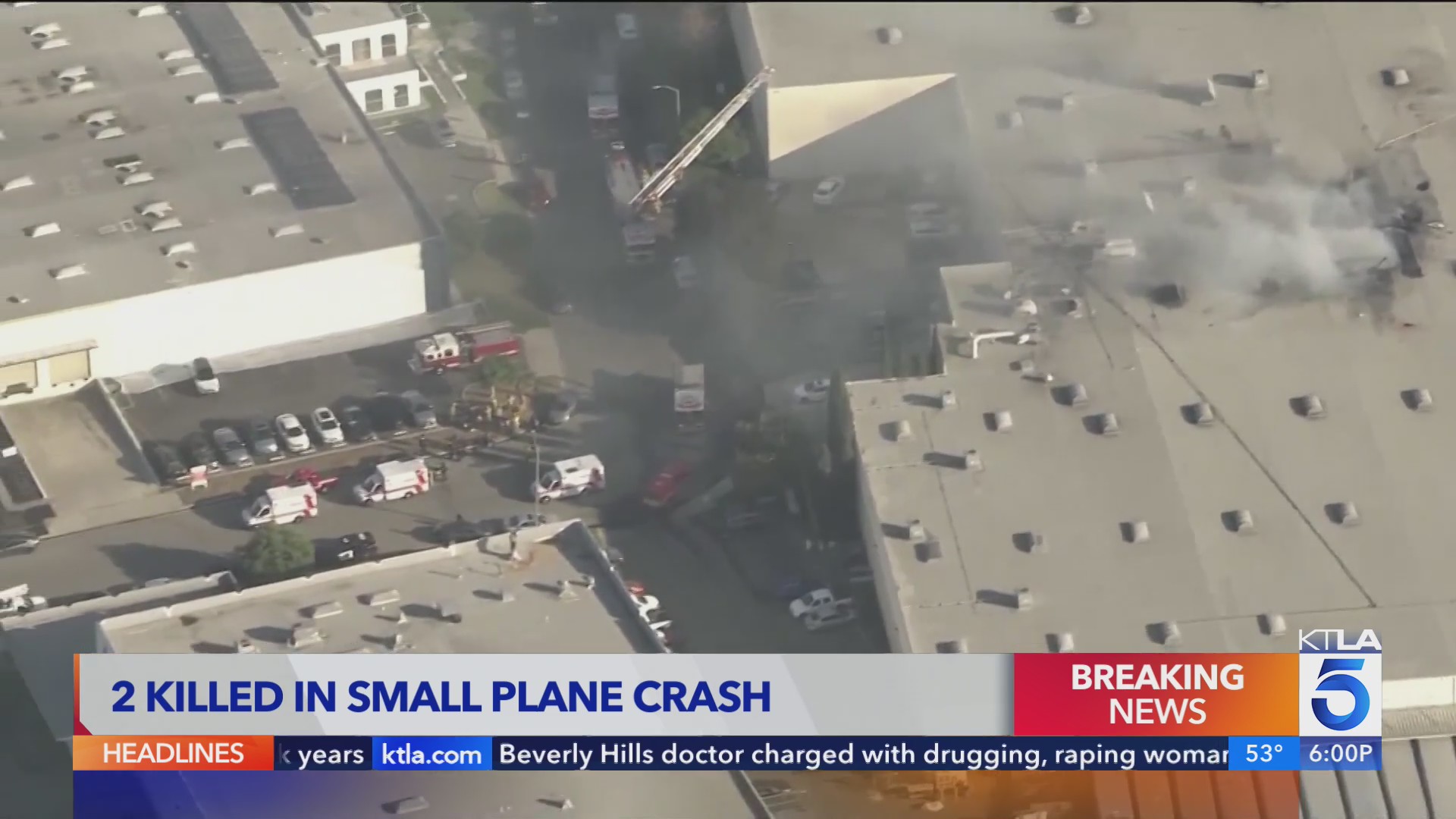 2 killed, 18 injured after small plane crashes into Fullerton warehouse ...