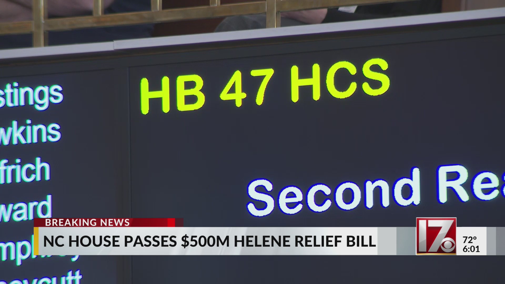 North Carolina House passes $500M Helene relief bill – CBS17.com