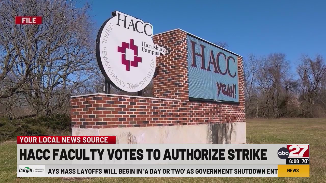 HACC faculty members authorize strike – ABC27