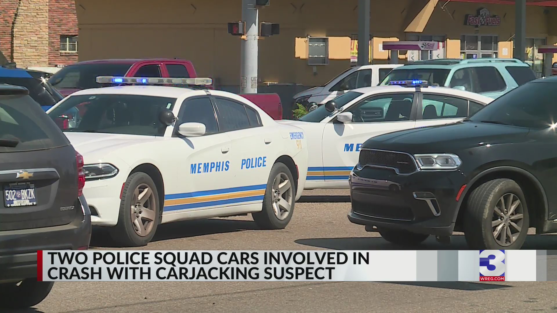 MPD squad cars crash with carjacked vehicle in South Memphis – WREG.com