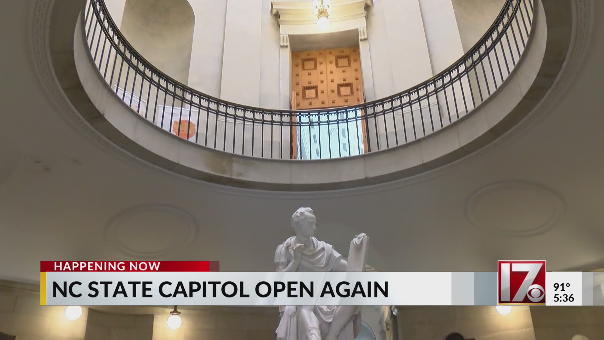 NC State Capitol reopens to the public after restoration – CBS17.com