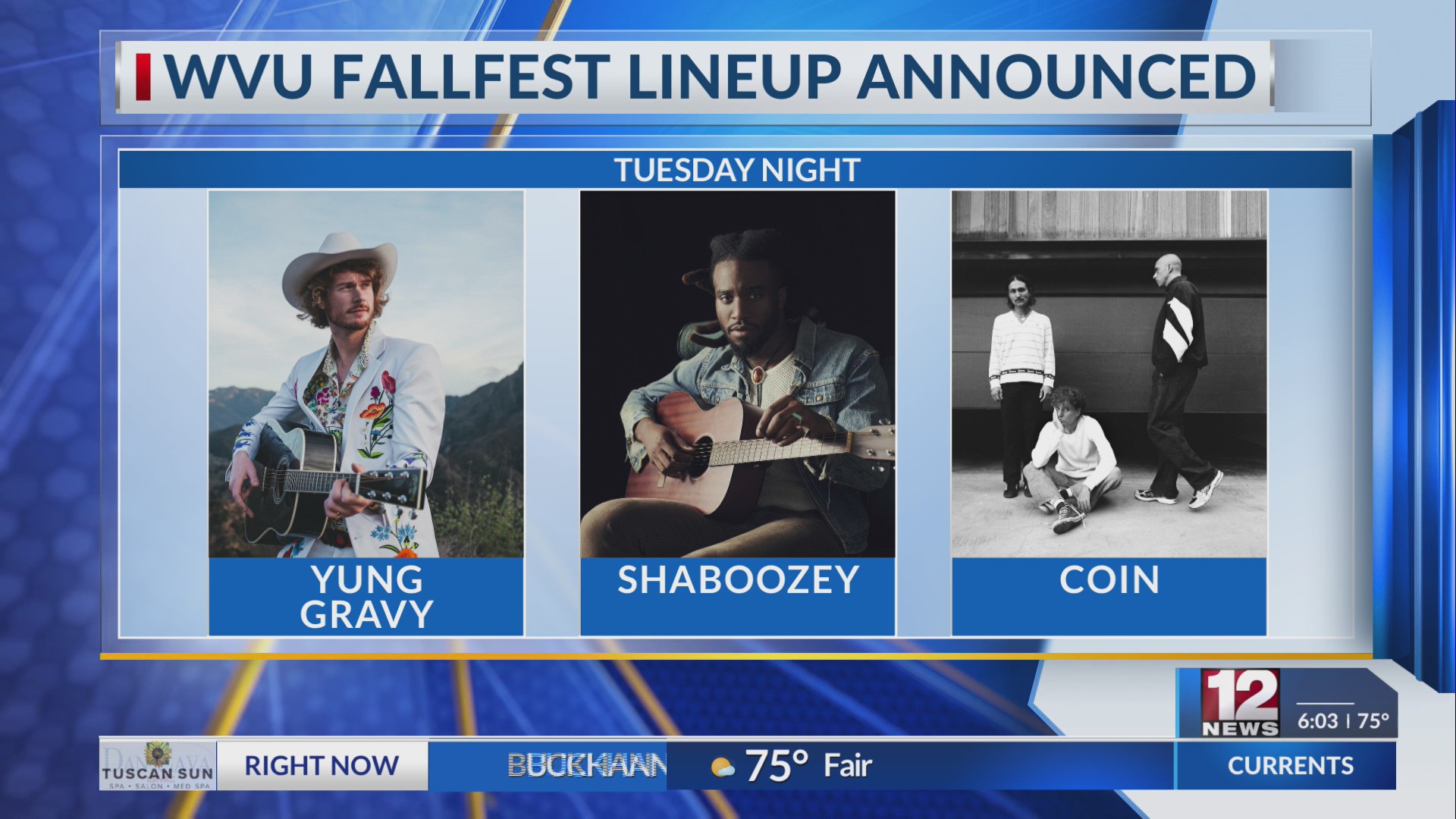 WVU announces 2024 FallFest lineup – WBOY.com
