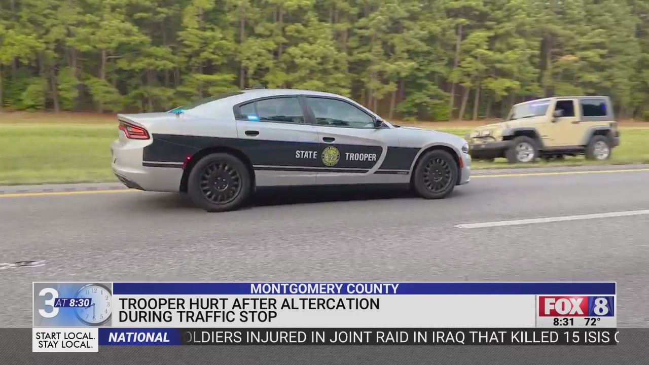 Trooper hurt during traffic stop in Montgomery County, highway patrol ...