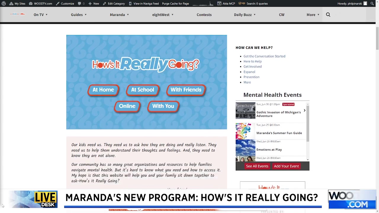 Maranda introduces new resource: How’s It Really Going? – WOODTV.com