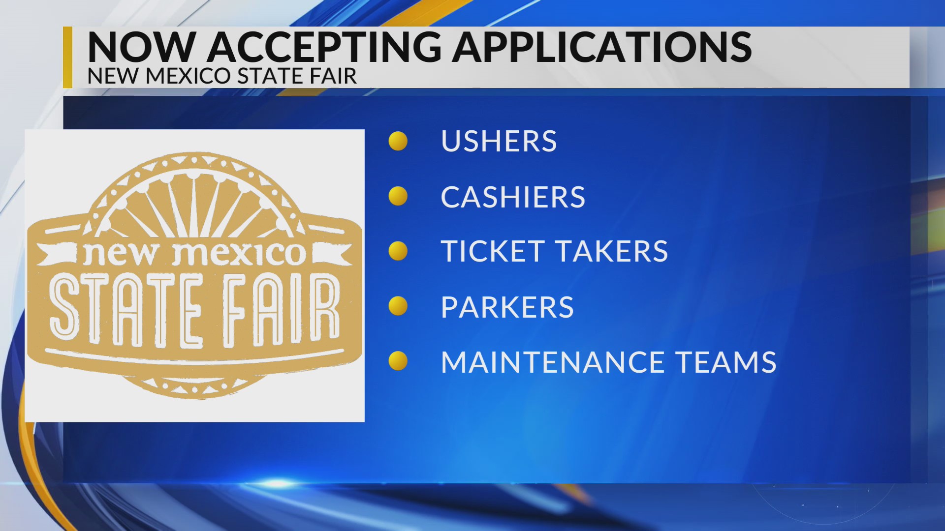 New Mexico State Fair accepting seasonal position applications – KRQE ...