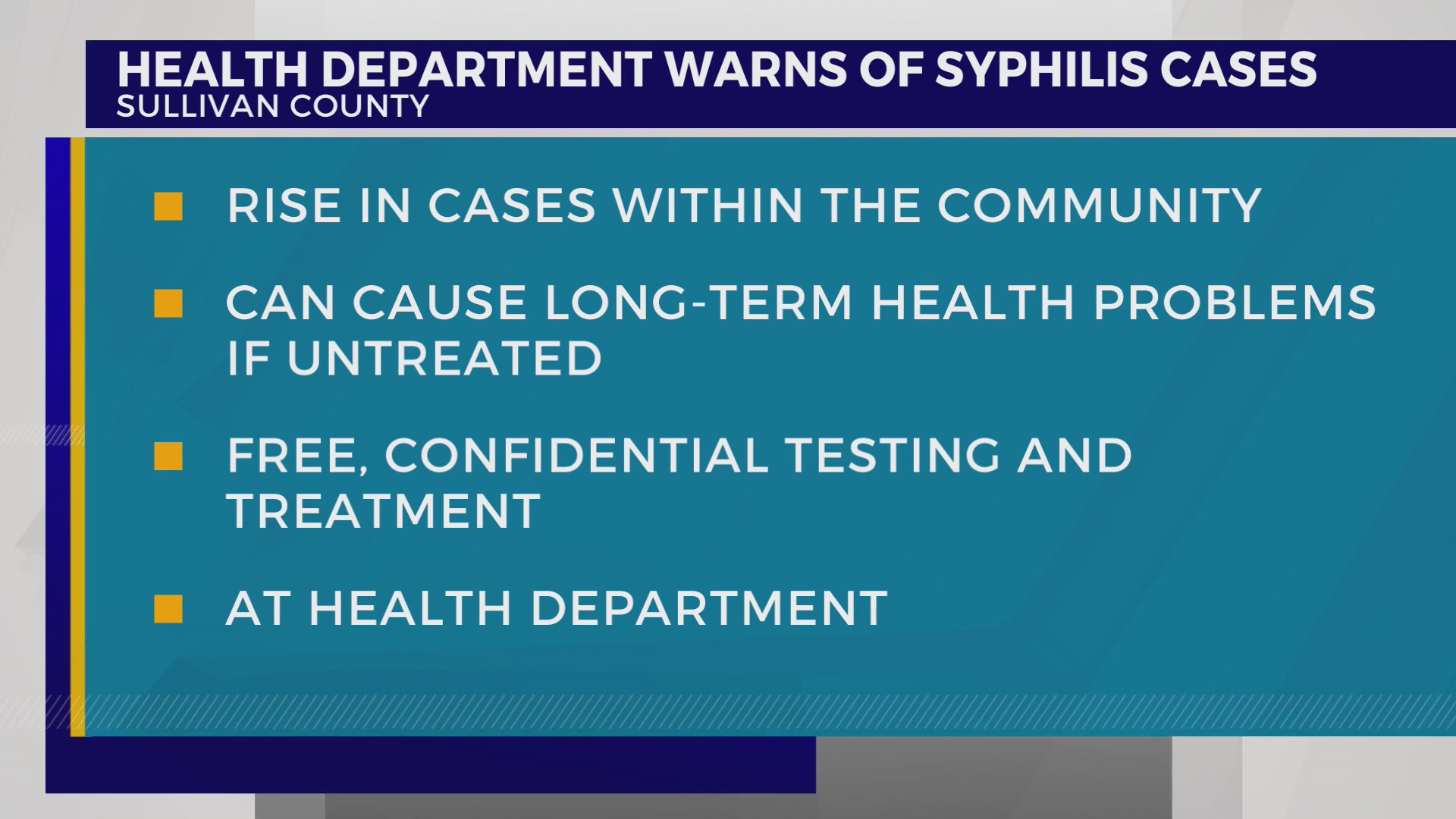 Sullivan Co. Health Department warns of rise in syphilis cases across ...