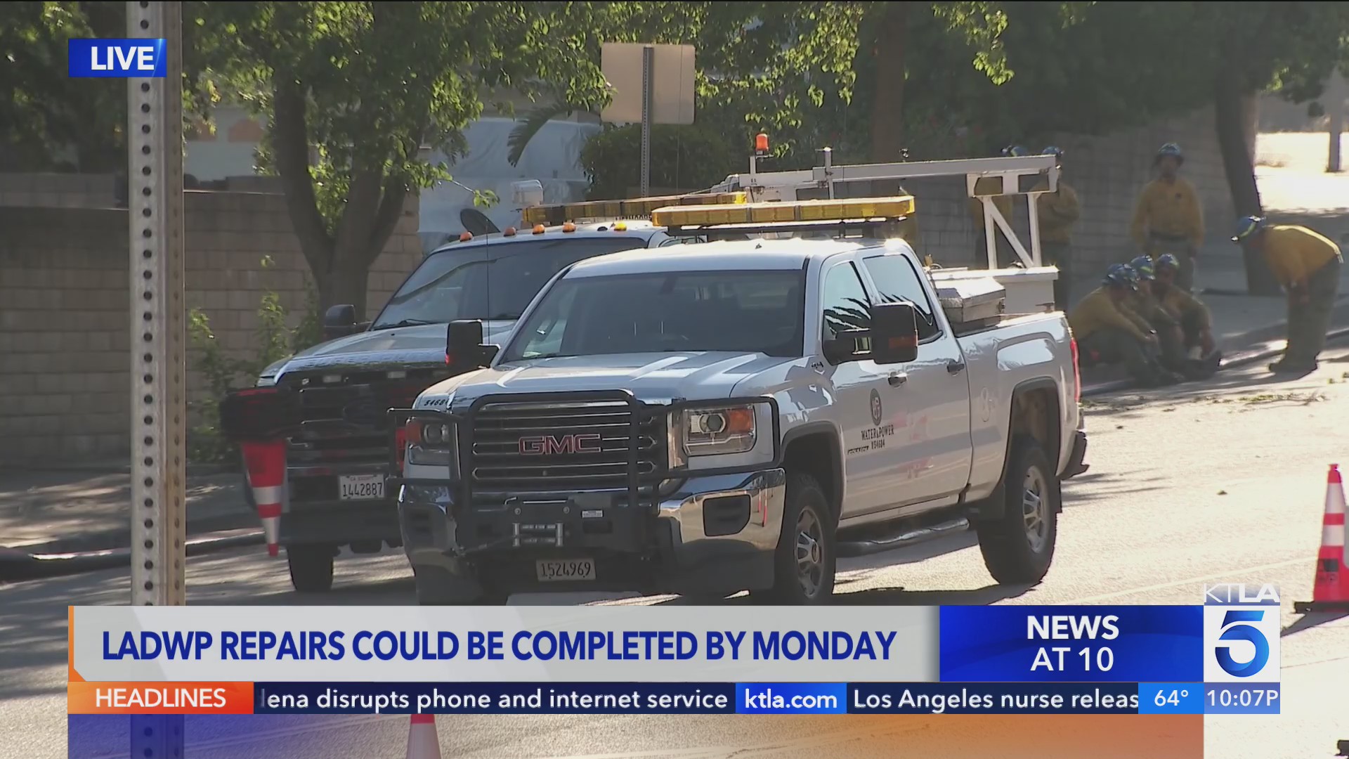 LADWP crews complete repairs in Granada Hills, Porter Ranch – KTLA