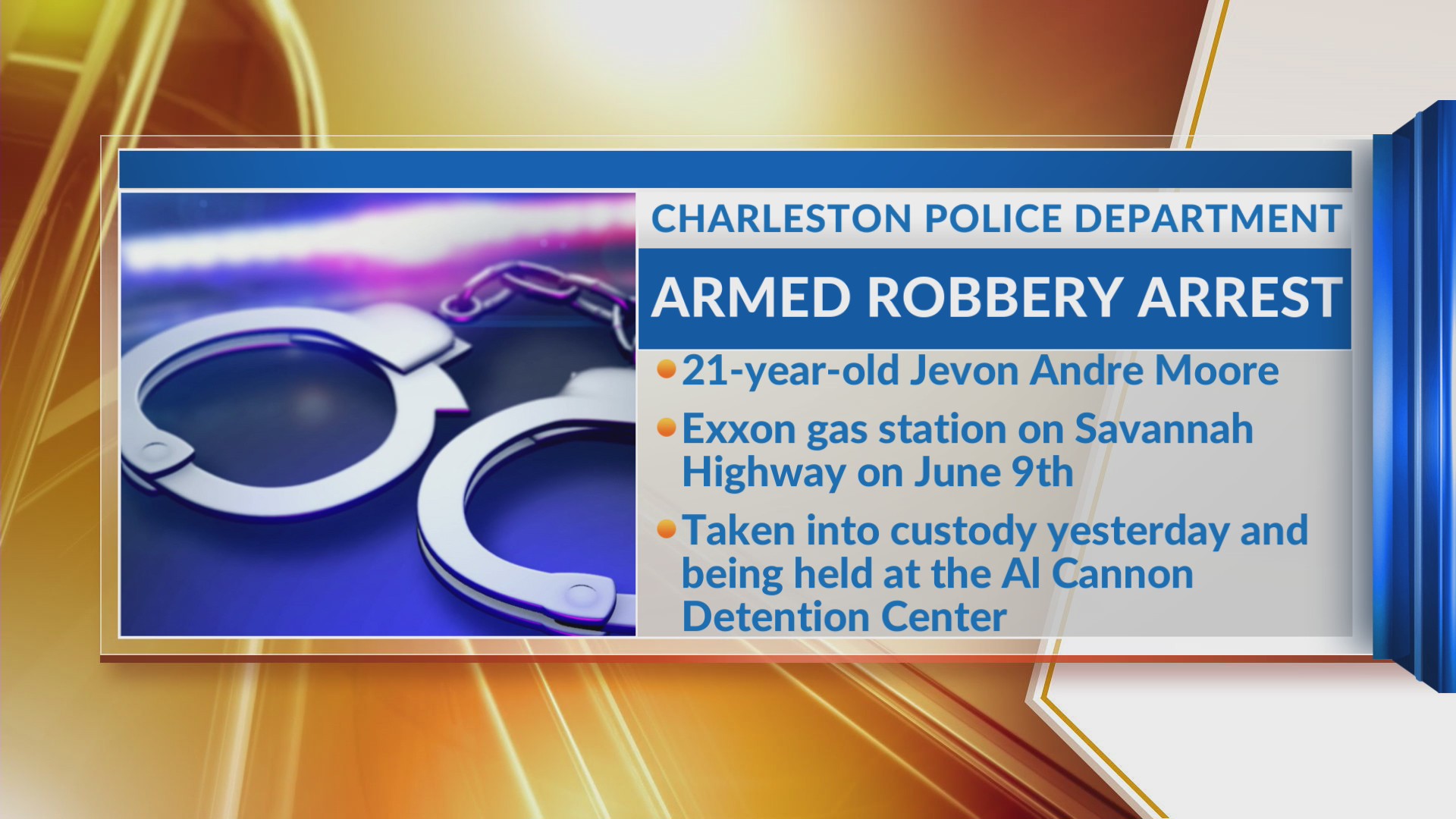 Charleston PD makes arrest in Exxon armed robbery – WCBD News 2