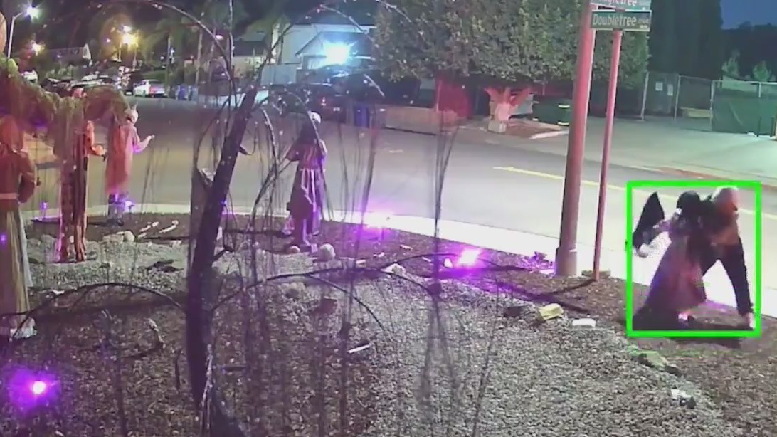 Thieves, including kids, caught on camera stealing Halloween props from ...