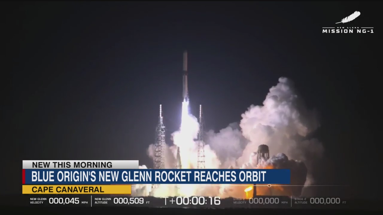 Jeff Bezos’ Blue Origin launches massive New Glenn rocket on first test ...