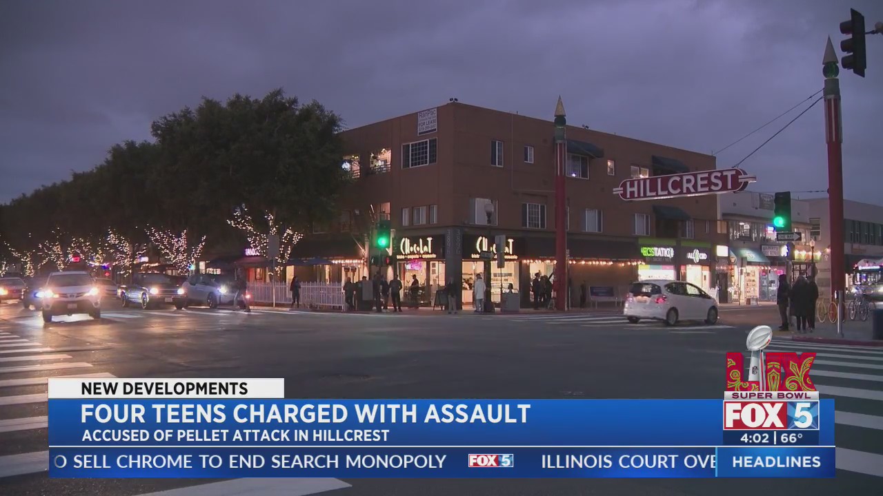 Four teens charged with hate crimes in Hillcrest pellet gun attacks – FOX 5 San Diego & KUSI News