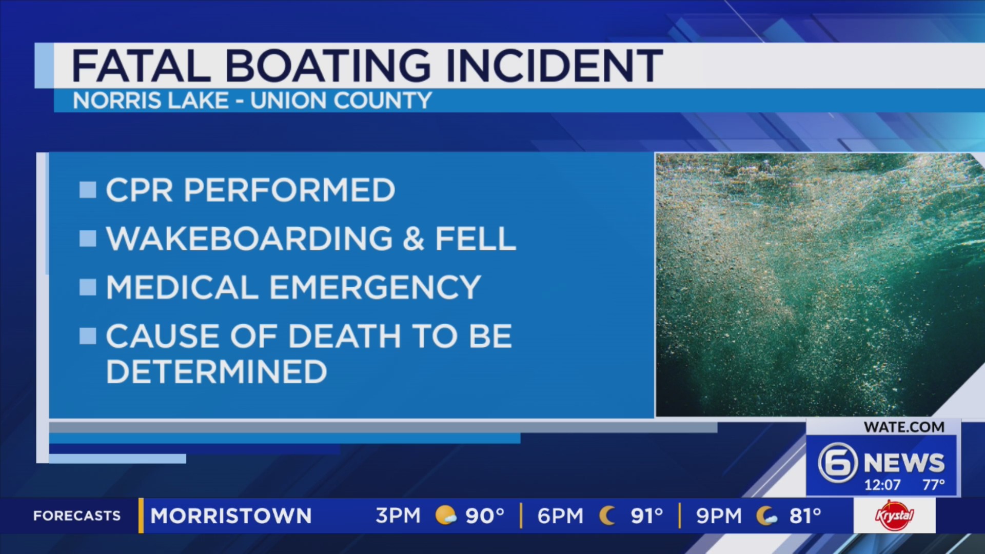 Ohio man dead after wakeboarding on Norris Lake – WATE 6 On Your Side
