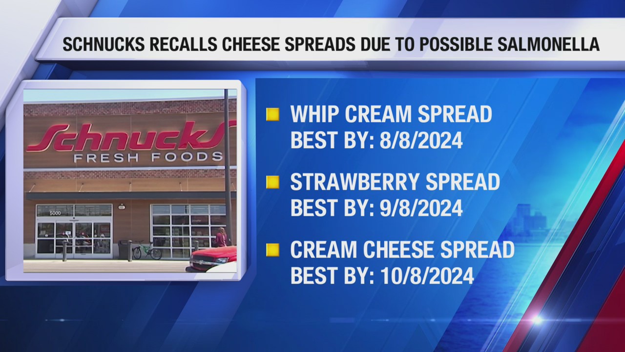 Schnucks recalls cheese spreads due to possible salmonella – Eyewitness ...