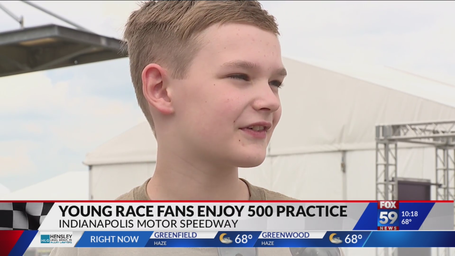 Young Race Fans at 500 Practice – Fox 59