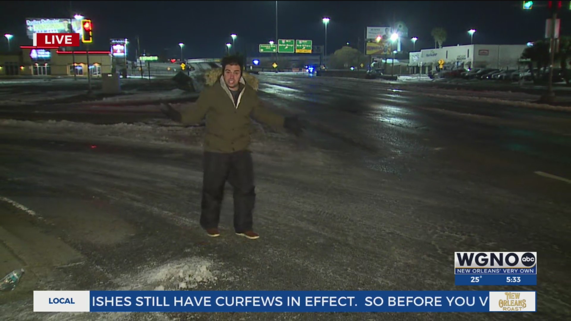 WGNO’s Kenny Lopez describes black ice road conditions – WGNO