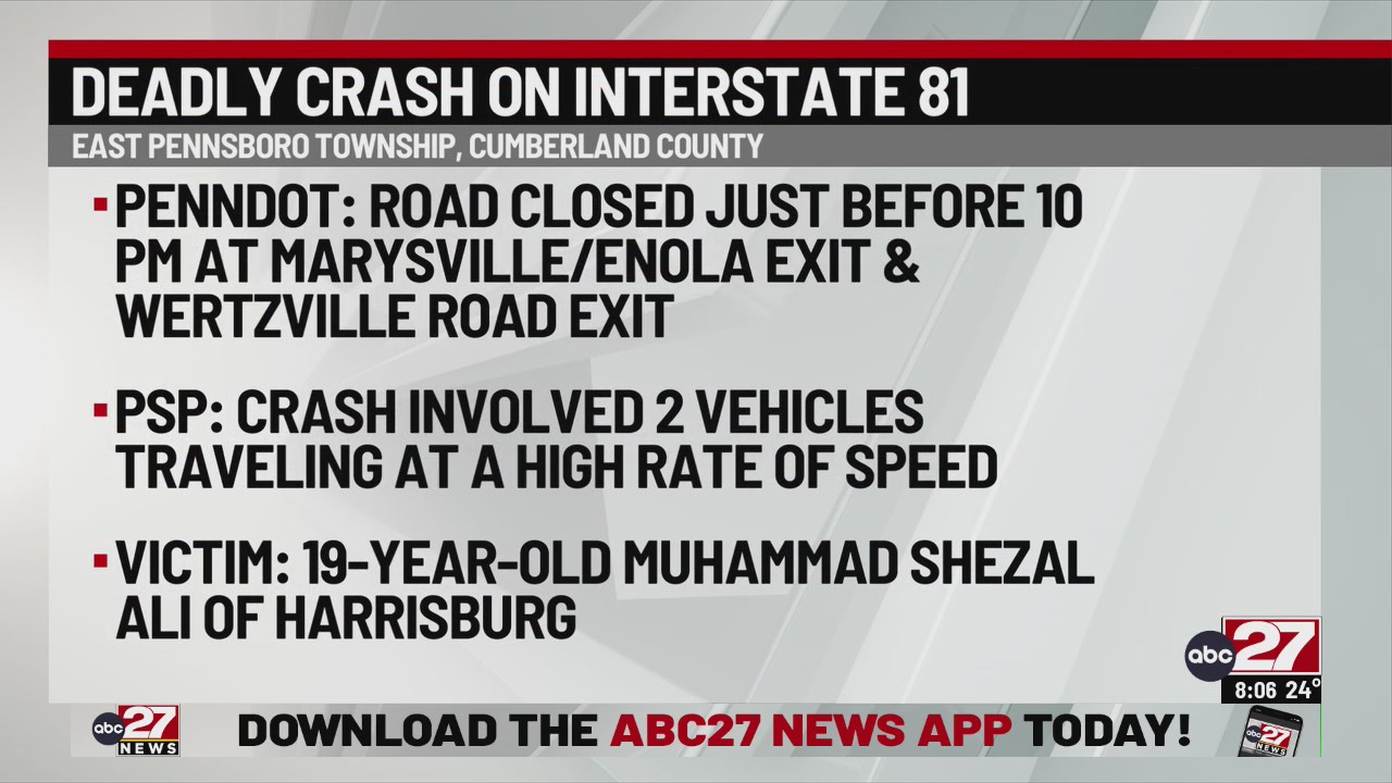 Deadly crash on I-81 – ABC27