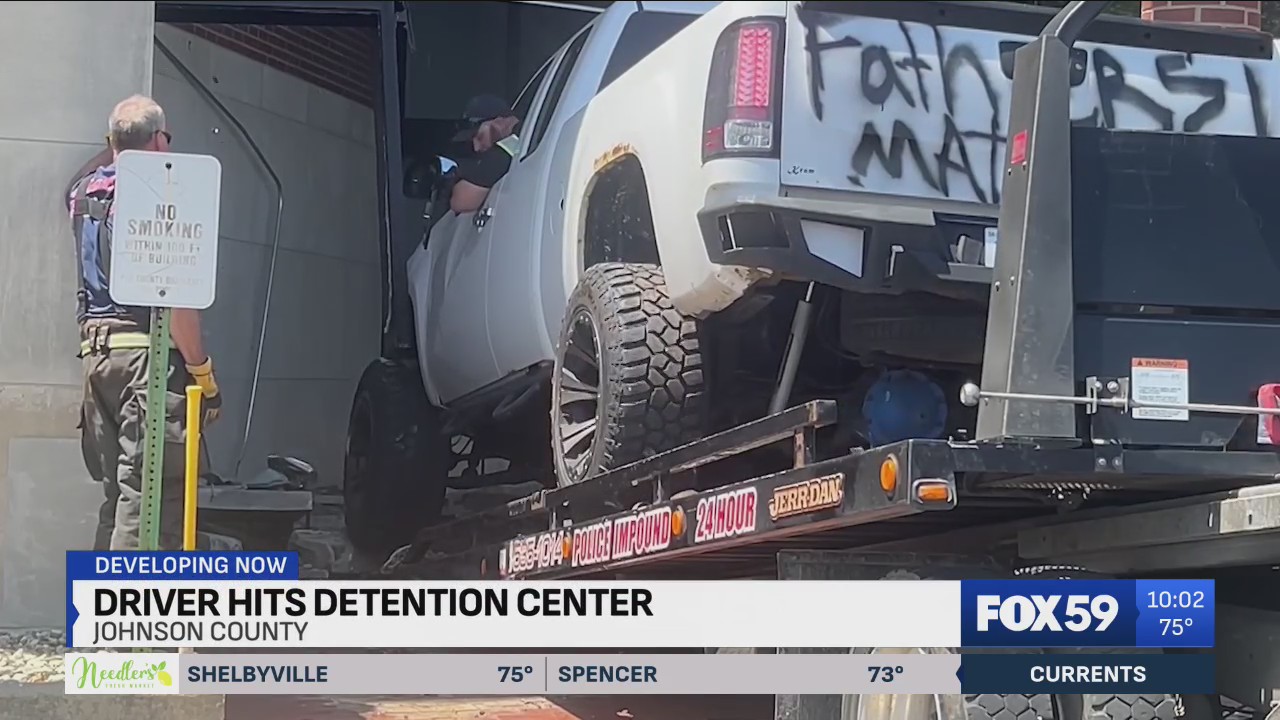 Driver deliberately slams into juvenile detention center in Johnson ...