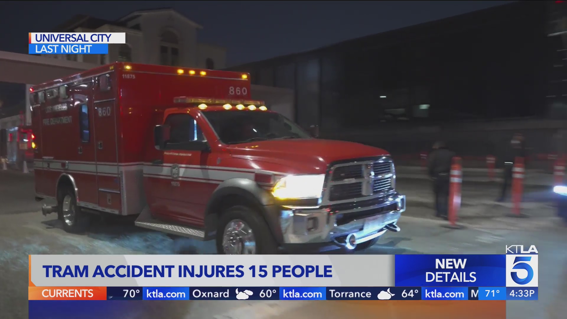 15 hurt in Universal Studios tram crash – KTLA