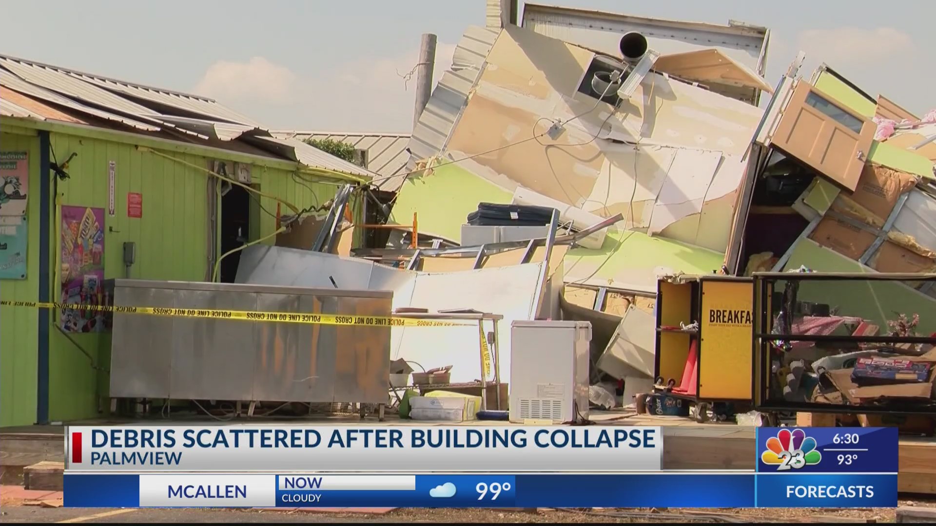 Debris scattered after building collapse – KVEO-TV
