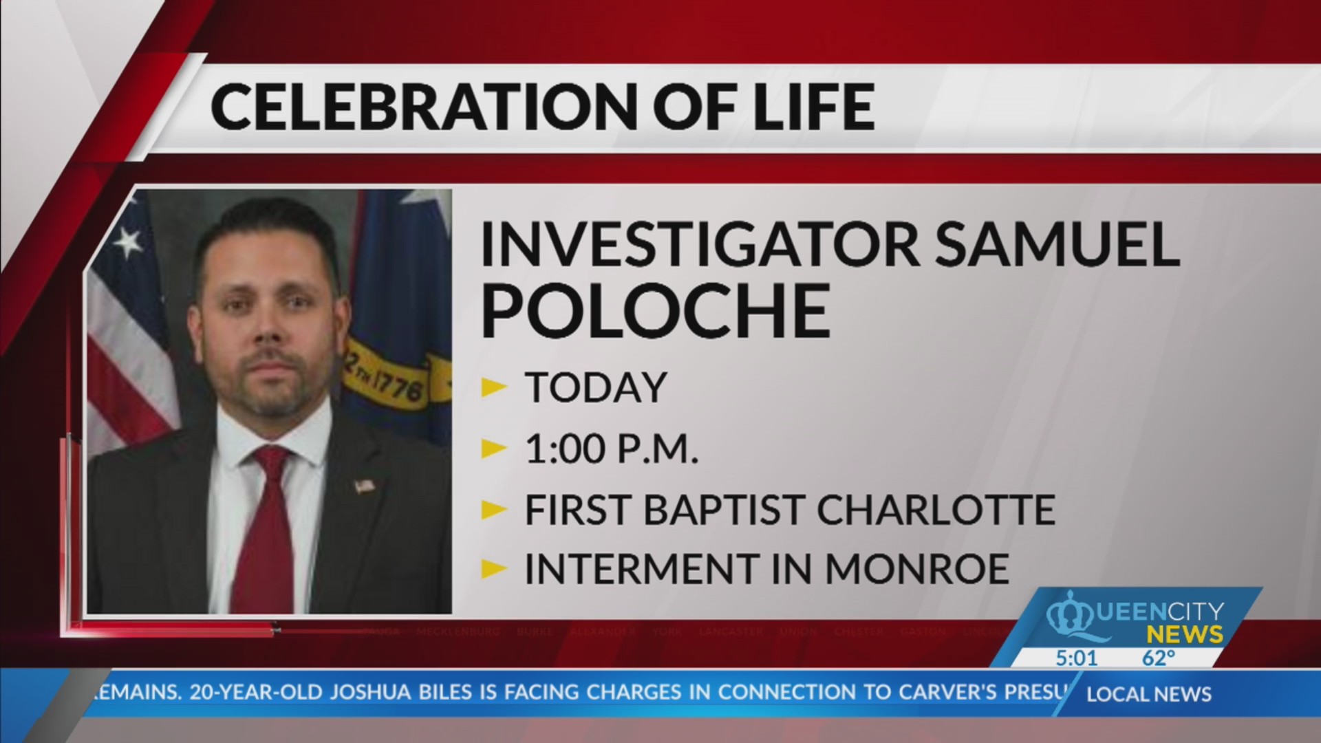 Sam Poloche memorial services Monday in Charlotte – WSPA 7NEWS