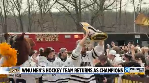 Kalamazoo welcomes home national champions, WMU hockey team – WOODTV.com