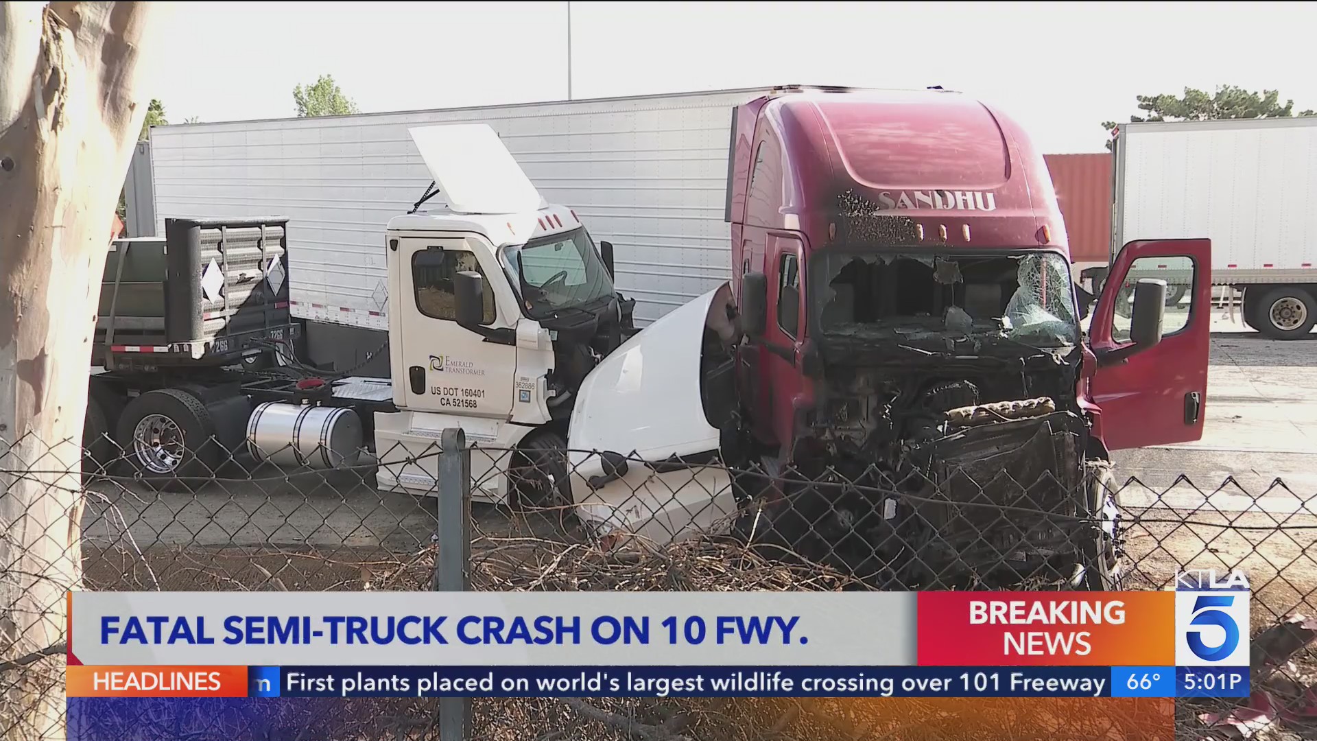 At least 3 killed in fatal semi-truck crash on 10 Freeway in Ontario – KTLA