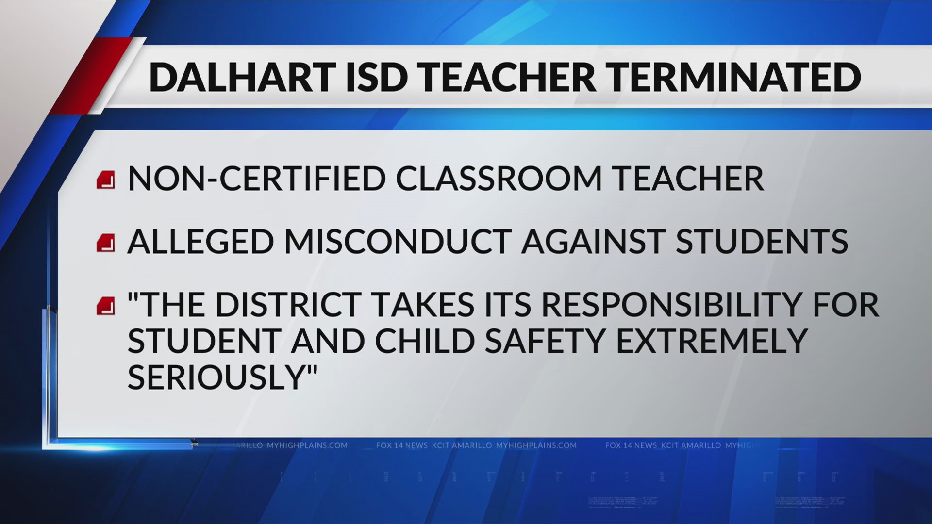 Dalhart ISD fires teacher for alleged employee misconduct – KAMR ...