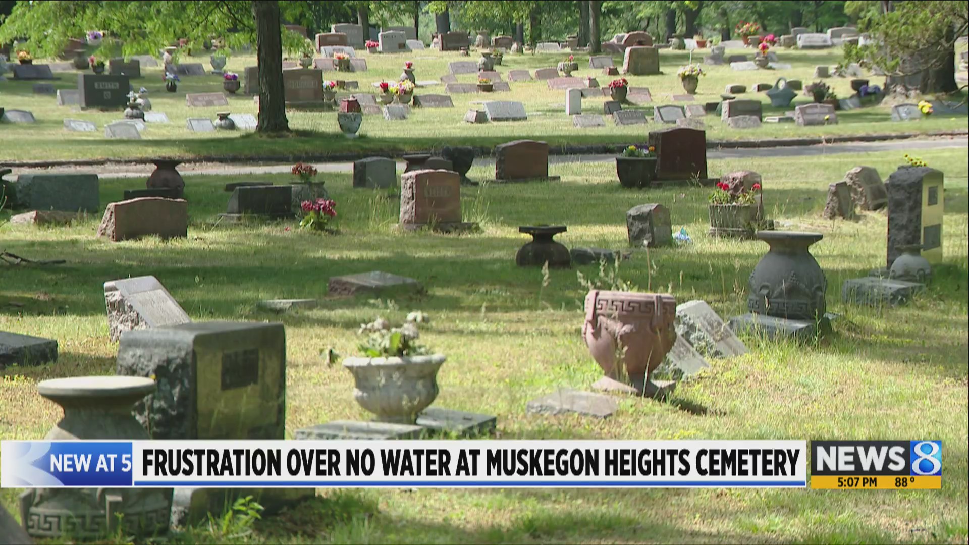 Frustration over no water at Muskegon Heights cemetery – WOODTV.com