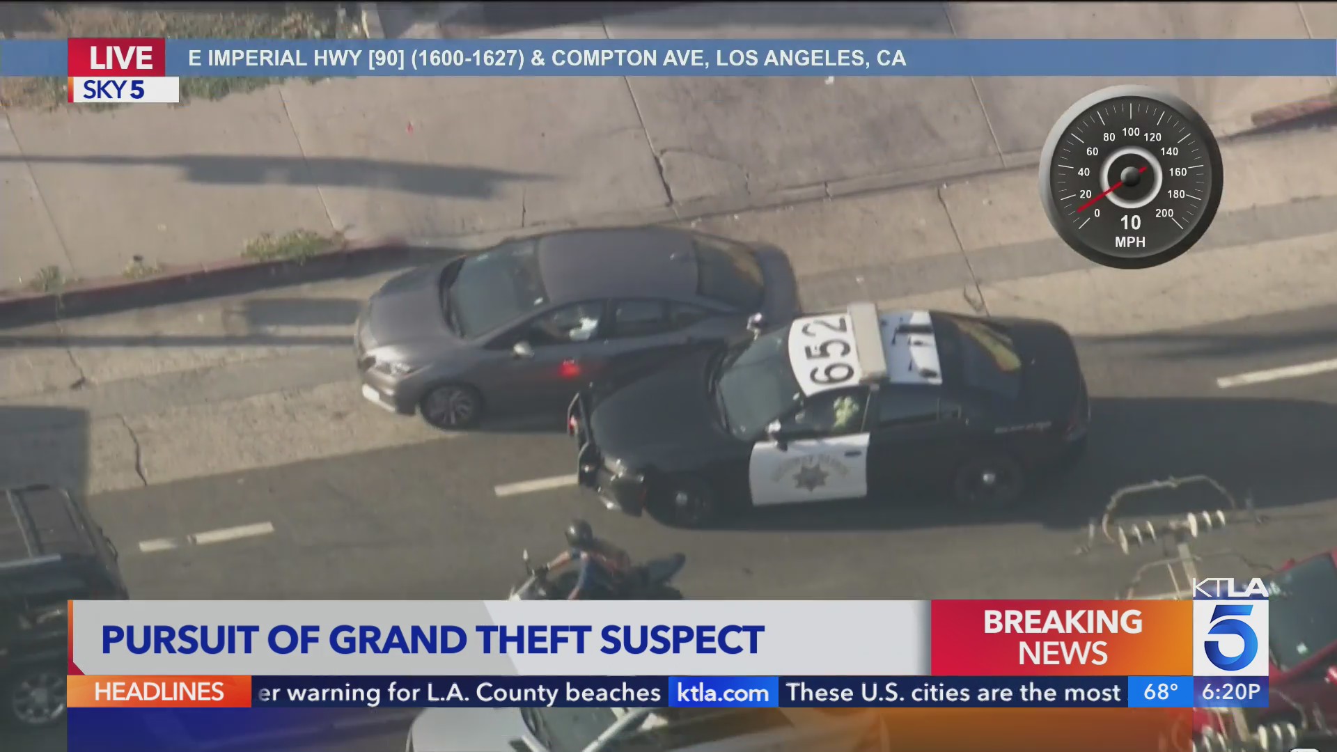 Police chase high-speed theft suspect in L.A. County – KTLA
