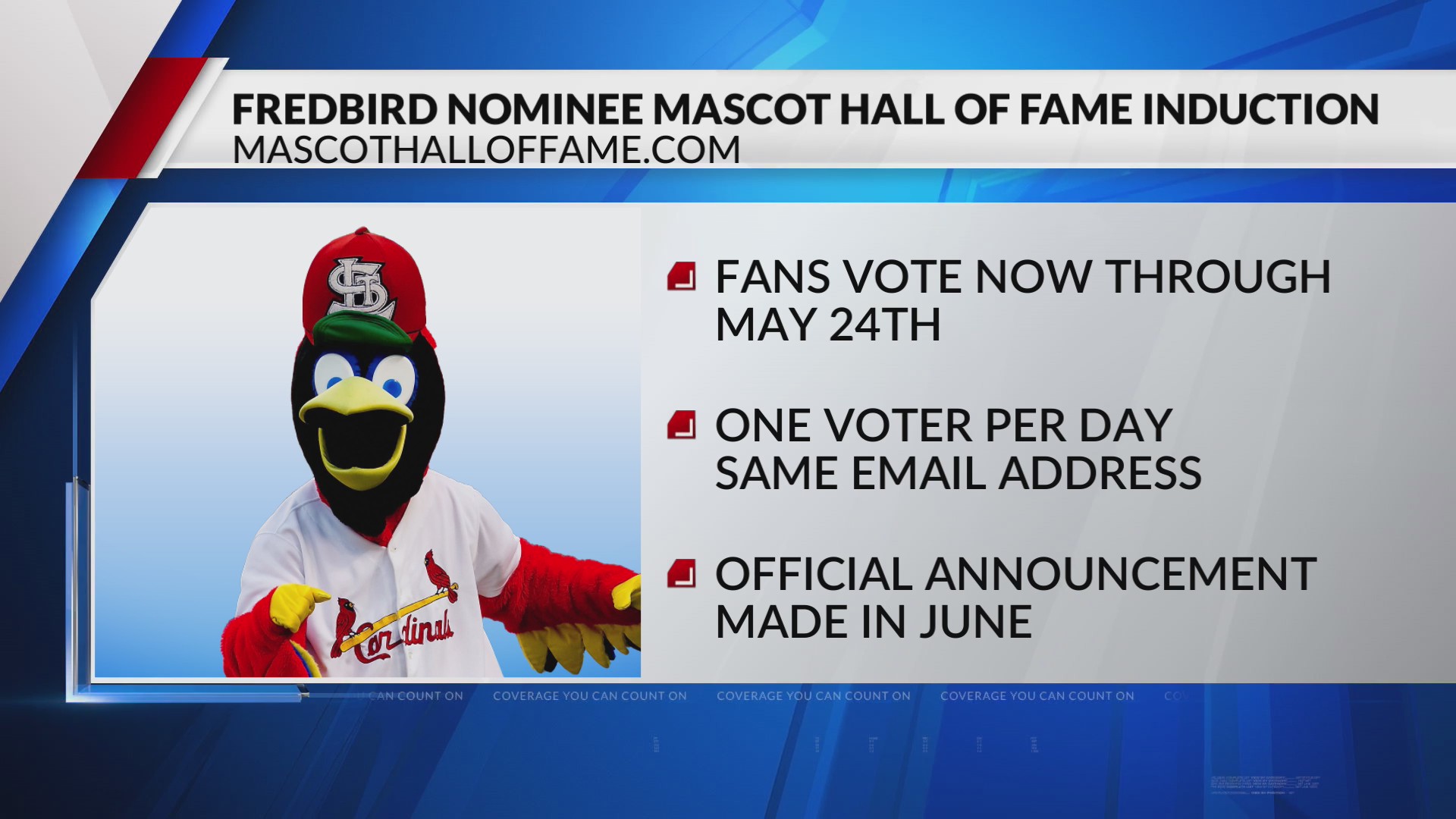 Cardinals’ Fredbird in the running for Mascot Hall of Fame – FOX 4 ...