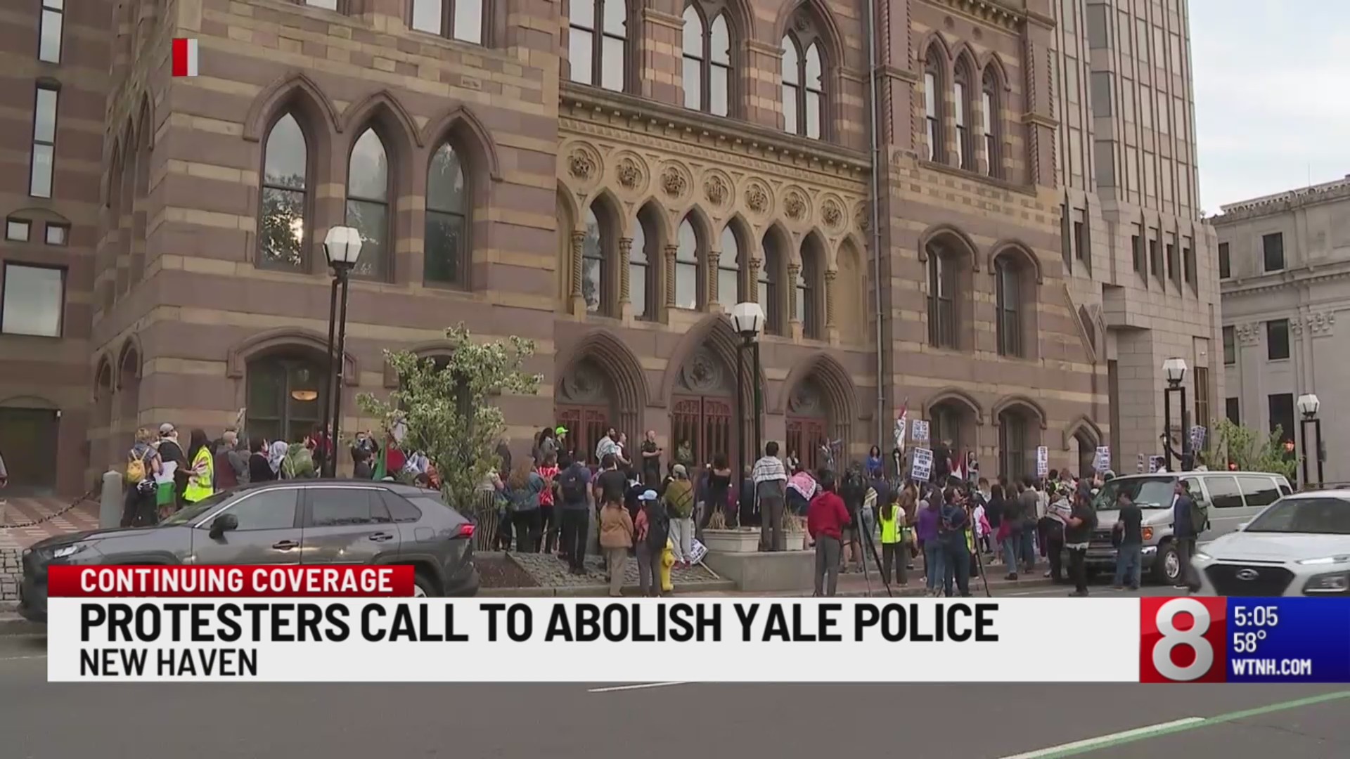 Pro-Palestinian protesters call for abolition of Yale Police Department ...
