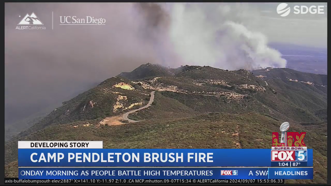 Brush fire burning in Camp Pendleton – FOX 5 San Diego & KUSI News