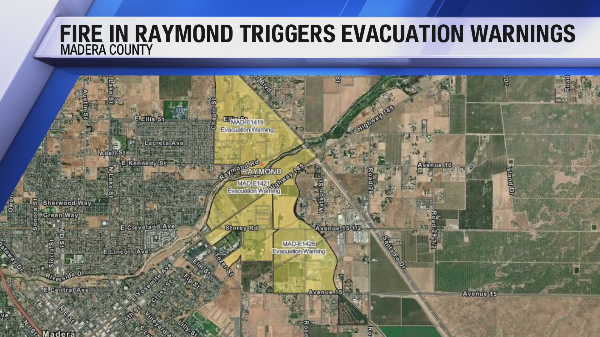 Fire triggers evacuation warnings in Madera County – CBS47 and KSEE24 ...