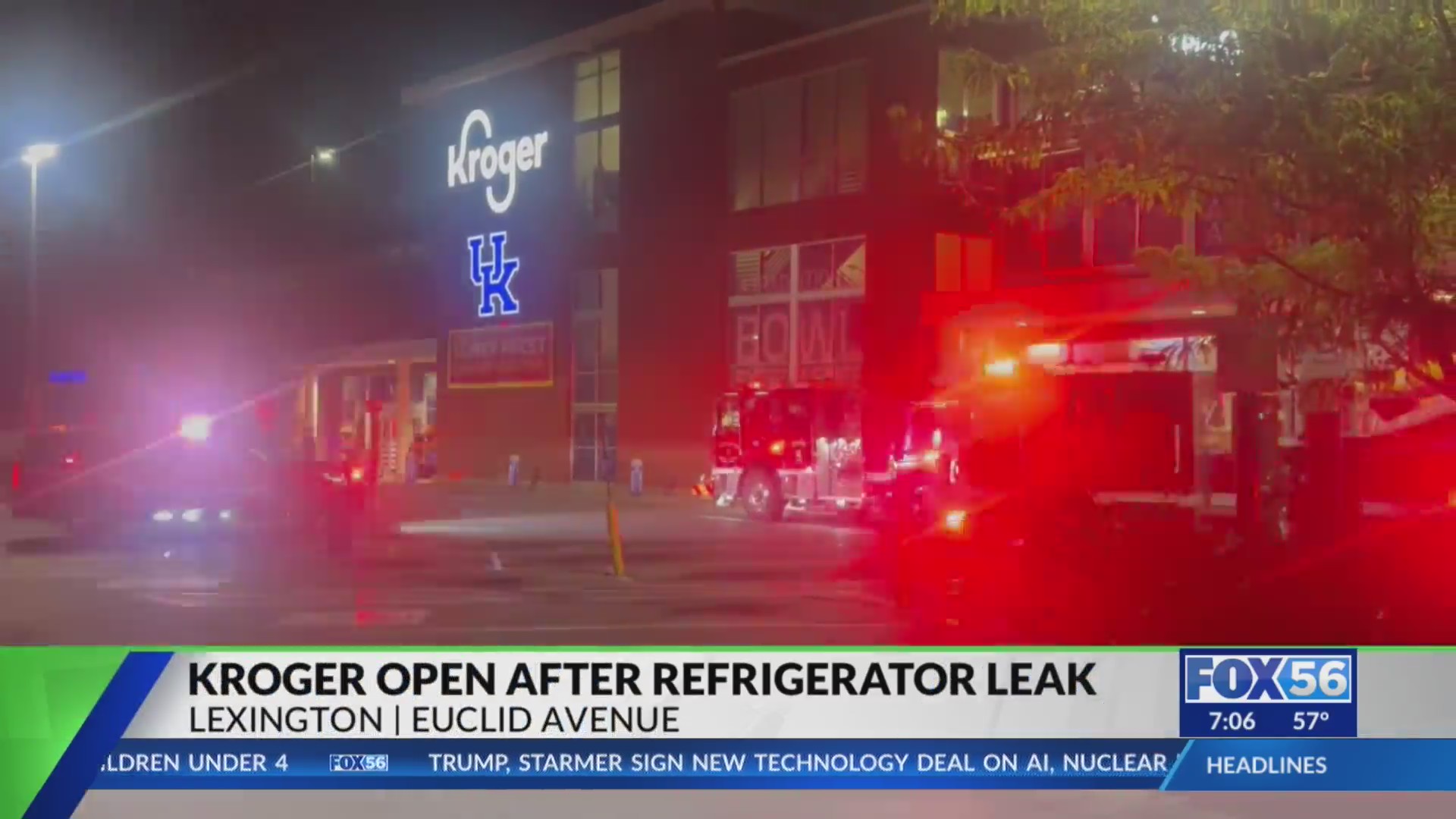 Lexington Kroger open after overnight refrigerator leak – FOX 56 News
