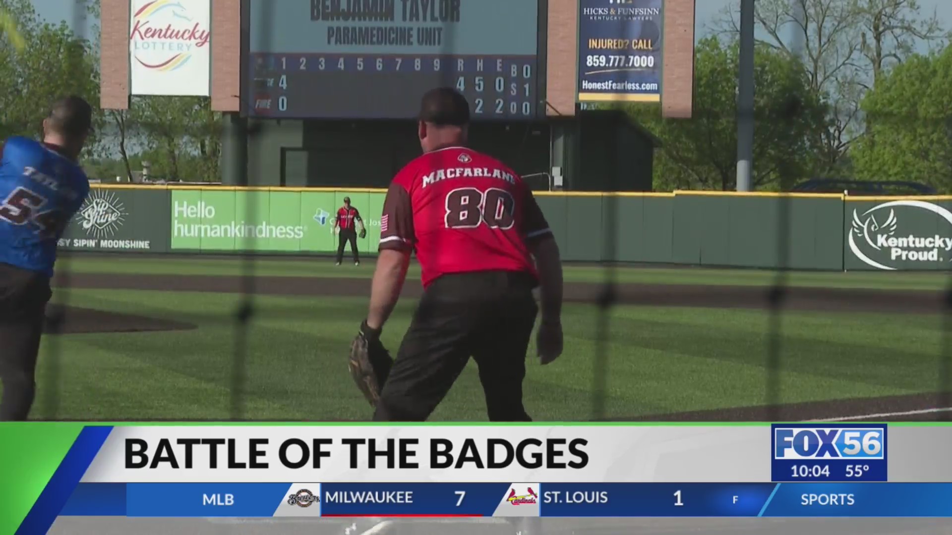 Lexington police, firefighters trade in usual uniforms for softball ...