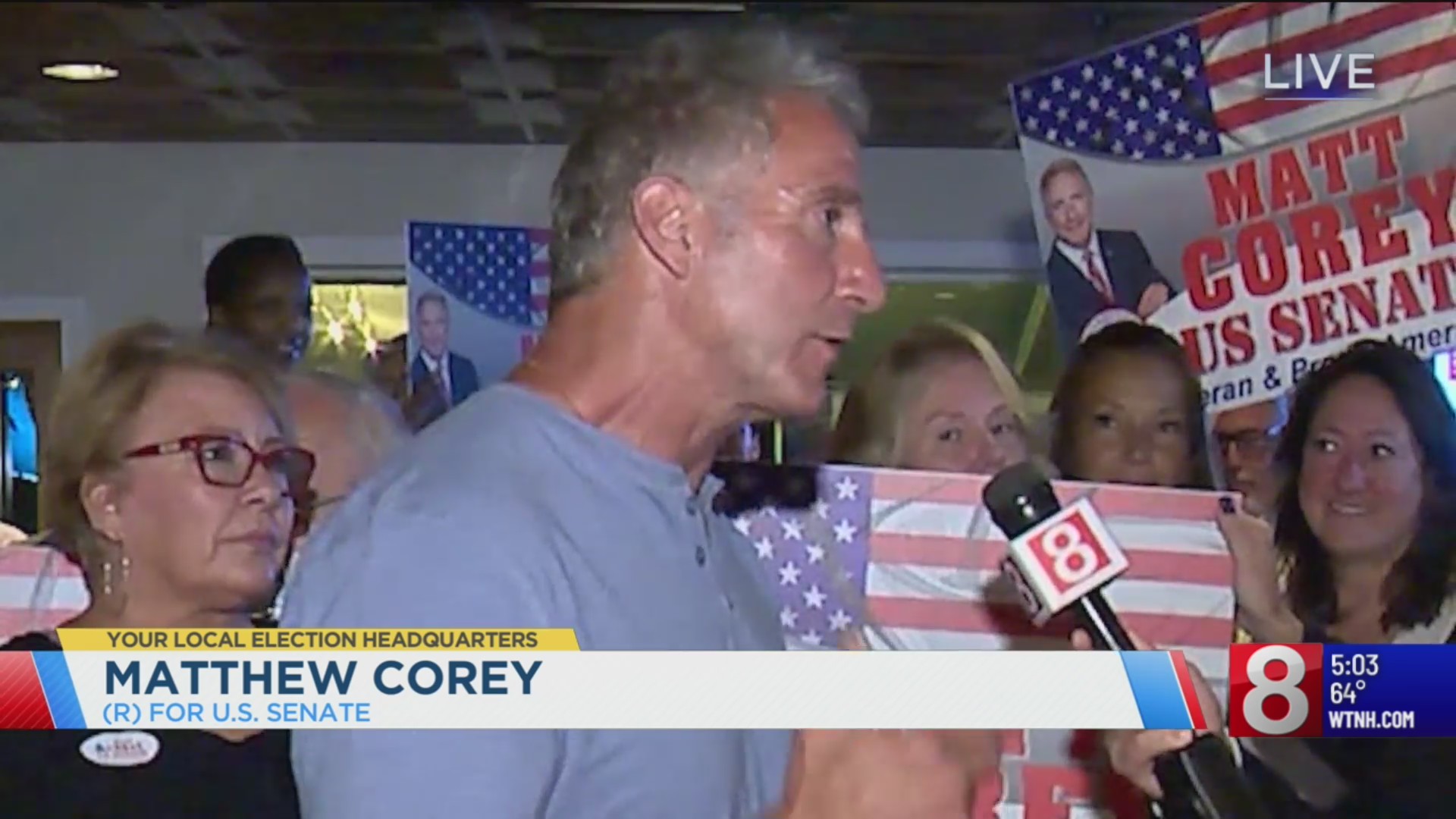 Matthew Corey wins Republican nomination for U.S. Senate in Conn. primary election – WTNH.com