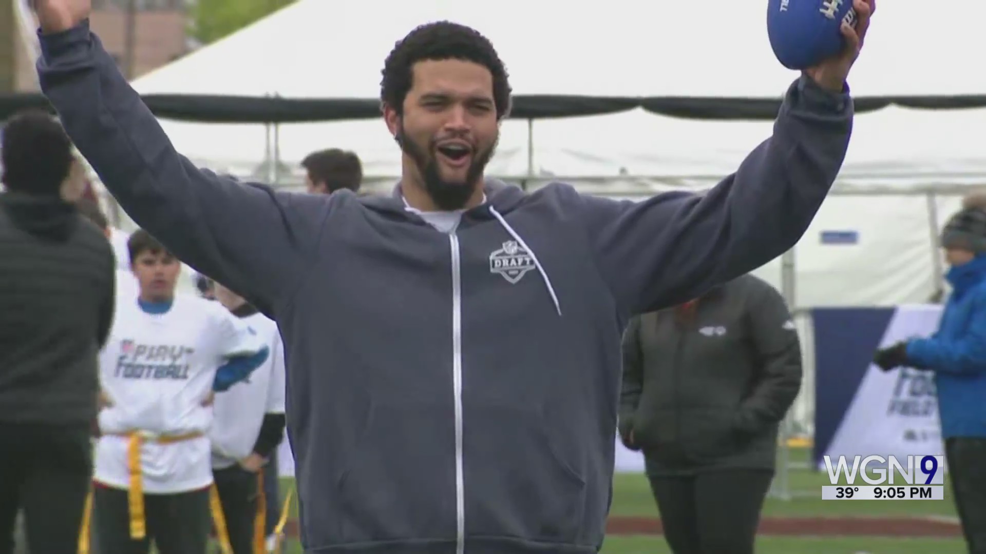 Caleb Williams participates in Special Olympics event, GM Ryan Poles ...